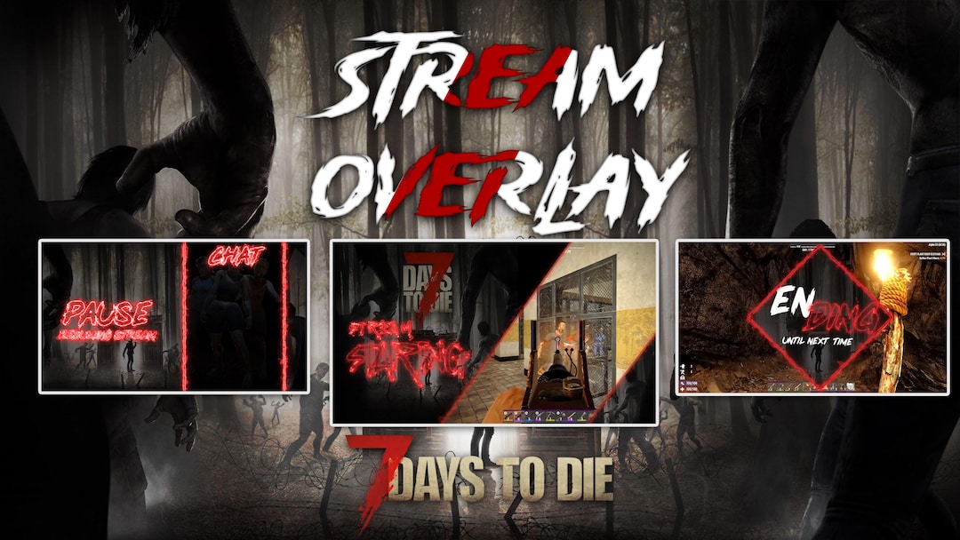 7 Days to Die Stream Overlay Package | 7 Days to Die Full Silent Stream ...