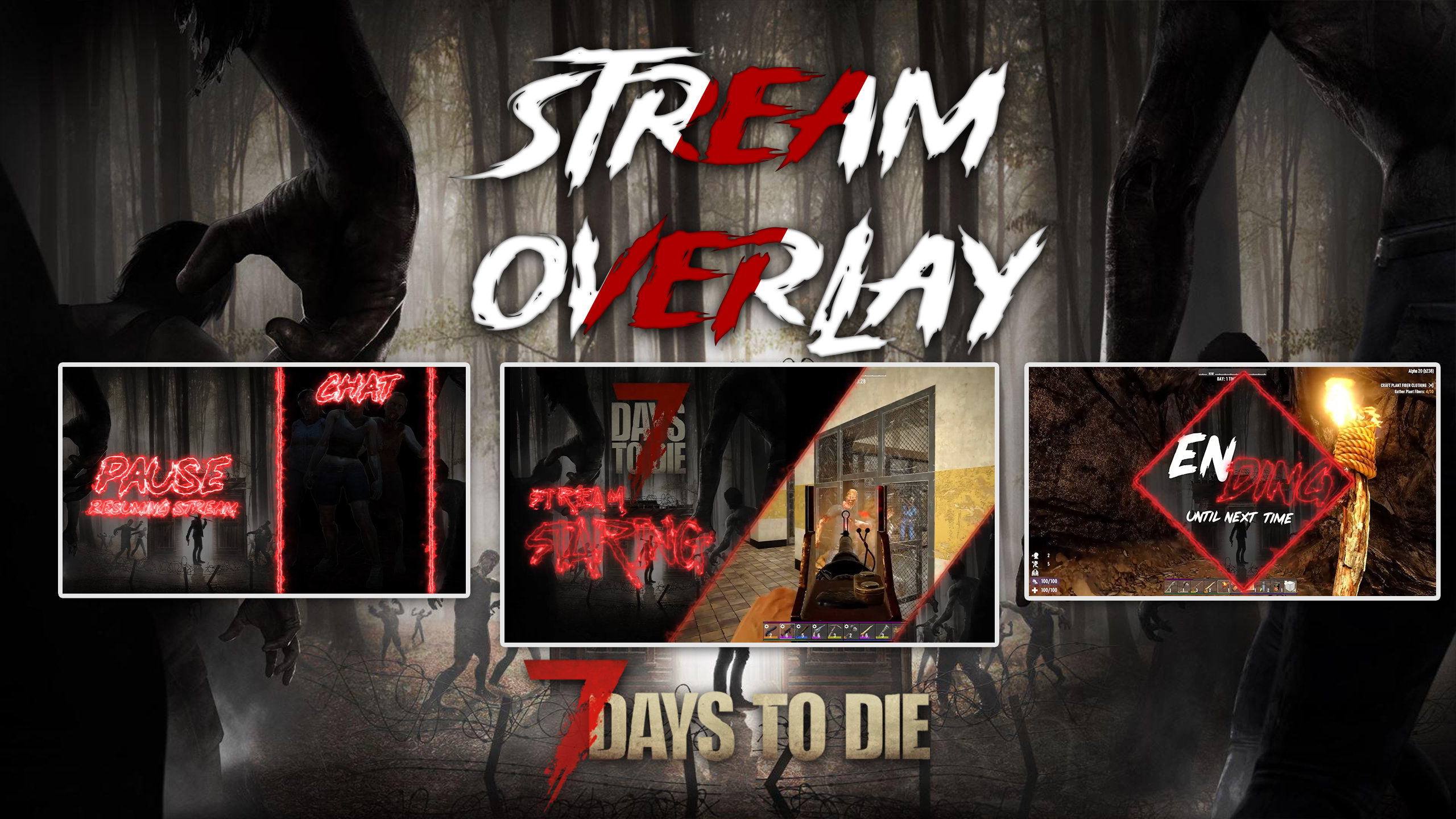 7 Days to Die Stream Overlay Package | 7 Days to Die Full Silent Stream ...