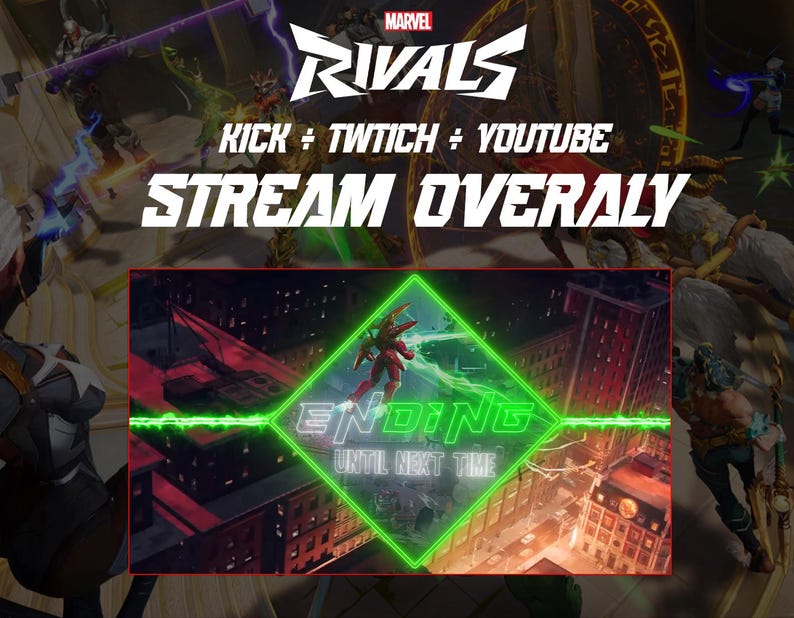 Marvel Rivals Stream Overlay Package | Avengers, Spiderman, Hulk, X-men ...