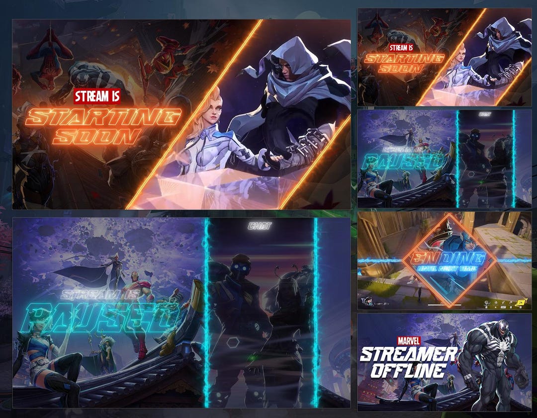 Marvel Rivals Stream Overlay Package | HD Quality | Twitch, Kick ...