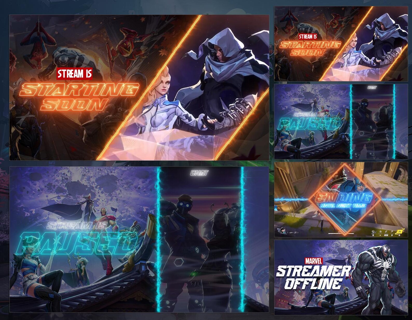Marvel Rivals Stream Overlay Package | HD Quality | Twitch, Kick ...