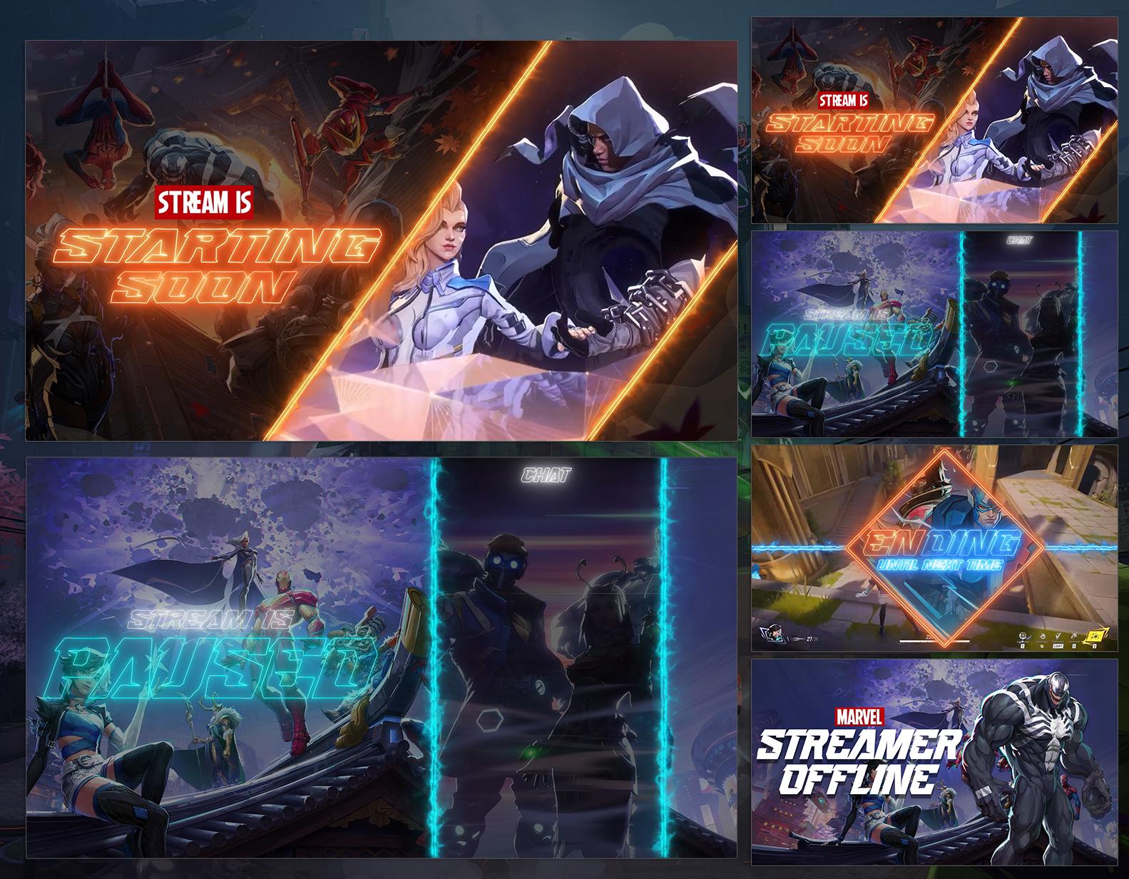 Marvel Rivals Stream Overlay Package | HD Quality | Twitch, Kick ...