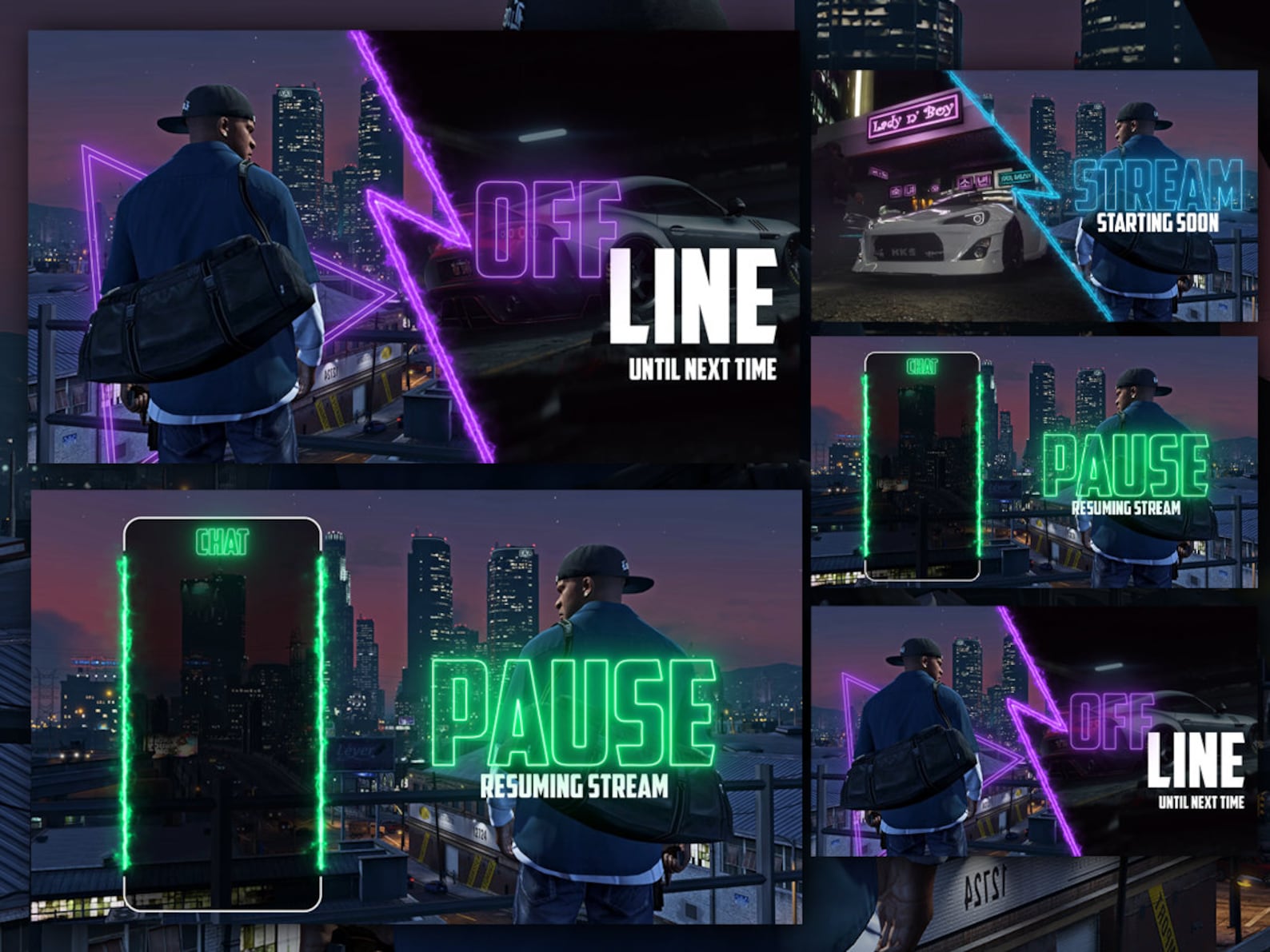 GTA V Fivem Twitch Stream Overlay GTA Animated Twitch Overlay Fivem ...