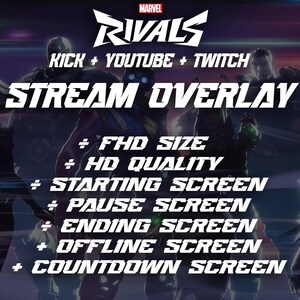 Marvel Rivals Countdown Stream Overlay | Twitch, Youtube, Kick | Cute ...