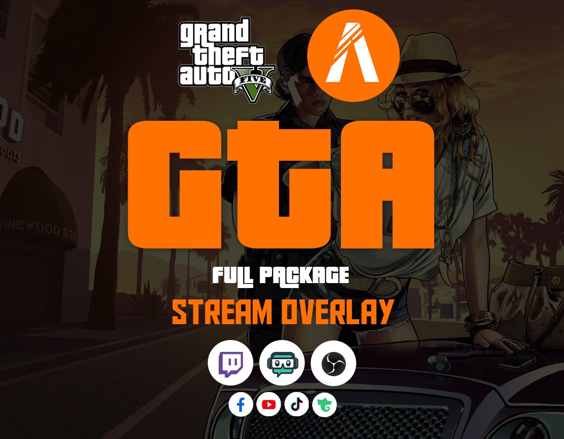 GTA V Fivem Big Twitch Stream Overlay GTA Animated Twitch Overlay Fivem ...