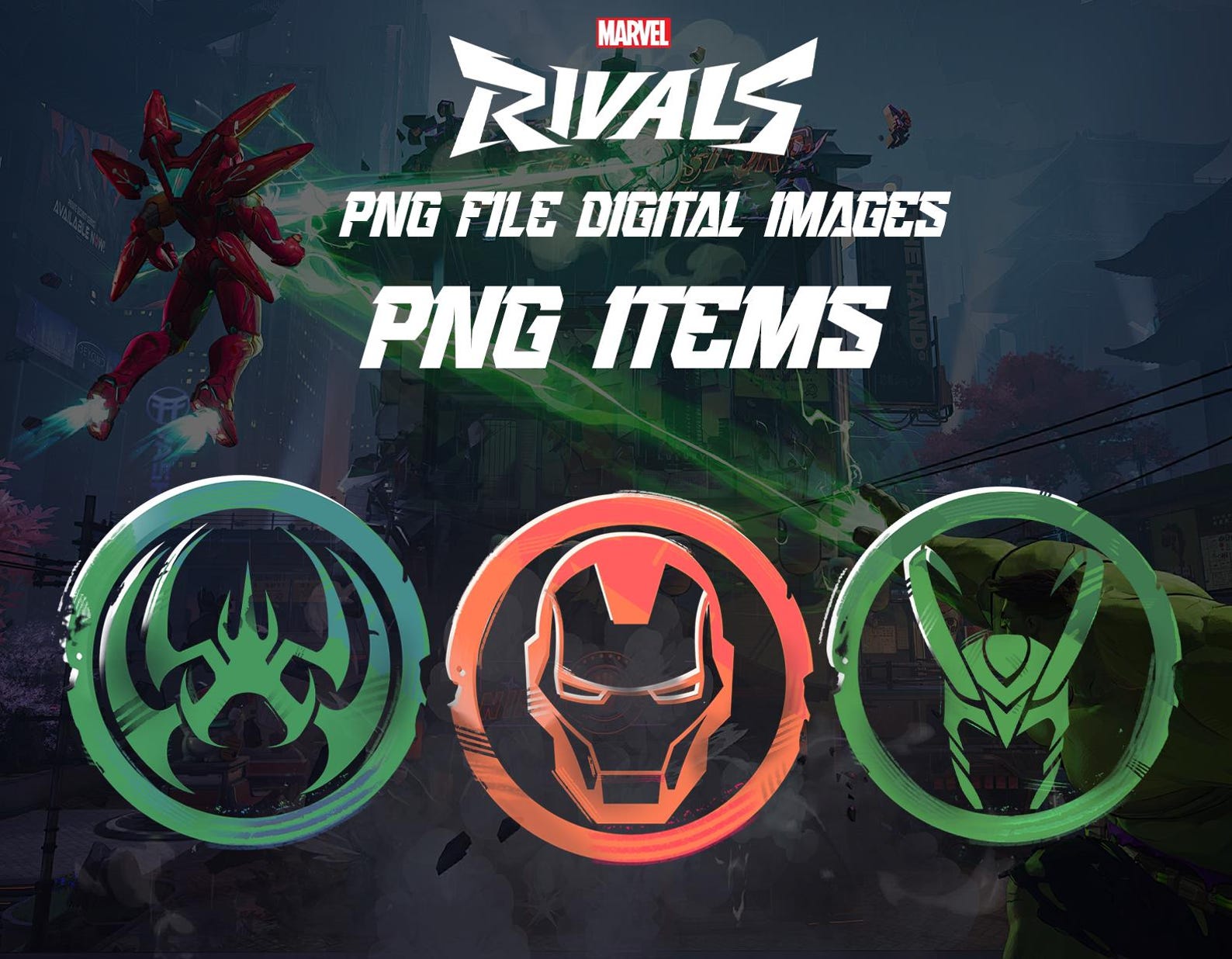 Marvel Rivals PNG Digital Images | 140+ Heroes, Villains & Items ...