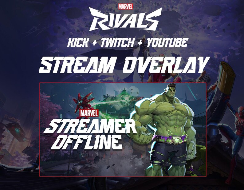 Marvel Rivals Countdown Stream Overlay Twitch, Youtube, Kick Cute ...