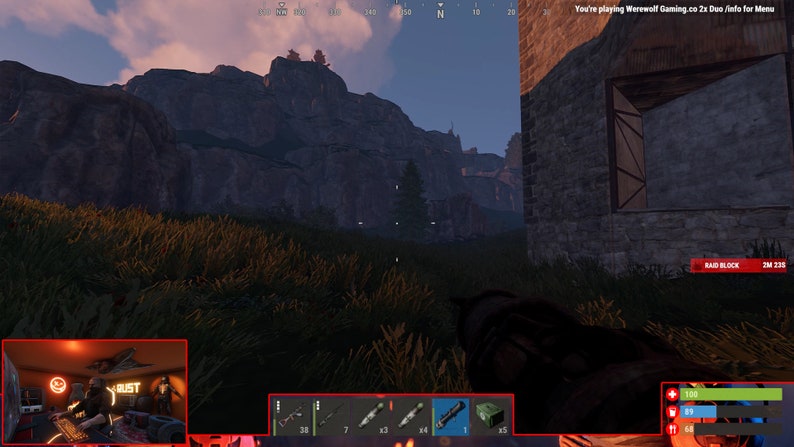 Rust HUD Overlays || X18 PNG Ready File / Twitch Overlay - OBS Ready ...