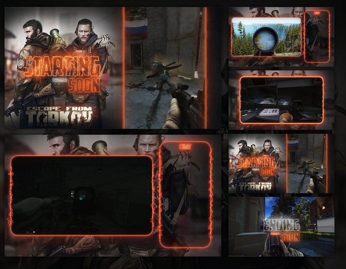 Escape From Tarkov Stream Overlays Pack | Tarkov Twitch Overlays | Twitch Stream Overlay ...