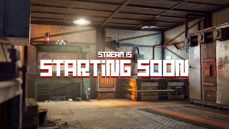 Rust Game Red Animated Twitch Overlay Package | Rust Hud Overlay : Webcam, Screens, Panels, HUD ...