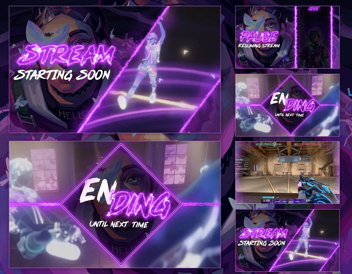 Valorant Stream Pack - Clove Animated Twitch Overlays | Clove HUD - MP4 ...