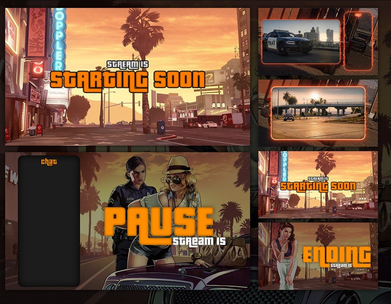 GTA V Fivem Big Twitch Stream Overlay GTA Animated Twitch - Etsy Australia