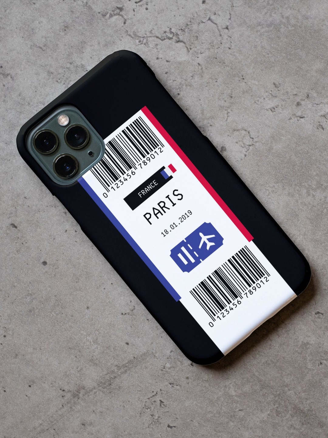 Personalised Airplane Ticket Phone Case for iPhone 11, 12, 13, 14 ...
