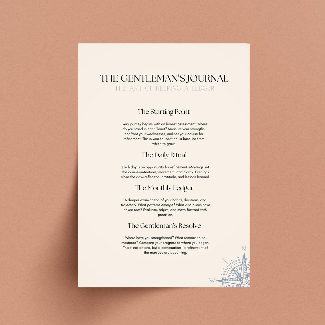 The Gentleman’s Digital Journal | Weekly Self-improvement Planner for ...