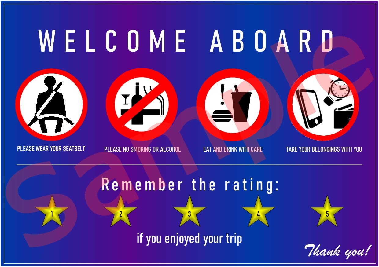 Car Interior Rideshare Sign for Uber, Ola, Didi, Lyft - Etsy