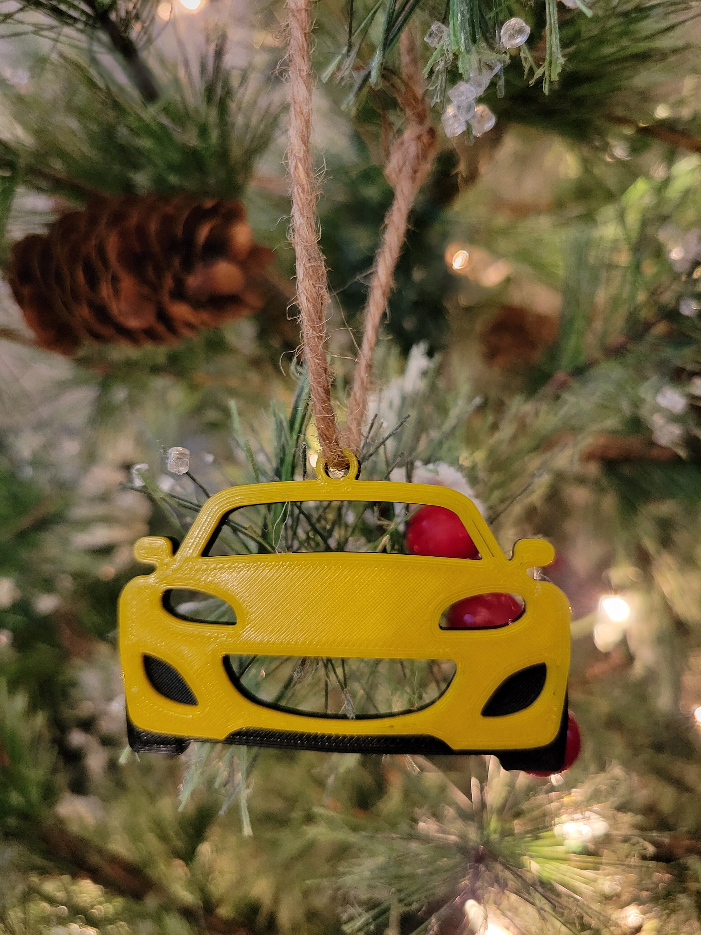 Miata Christmas Ornaments 3D Printed Mazda Miata 13 Colors NC Miata NC1 ...