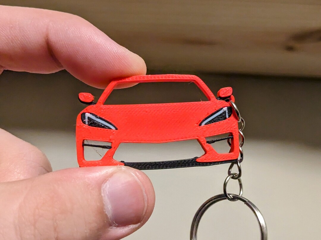 Corvette Keychain 3D Printed Chevrolet C8 Corvette 13 Colors 2020+ - Etsy