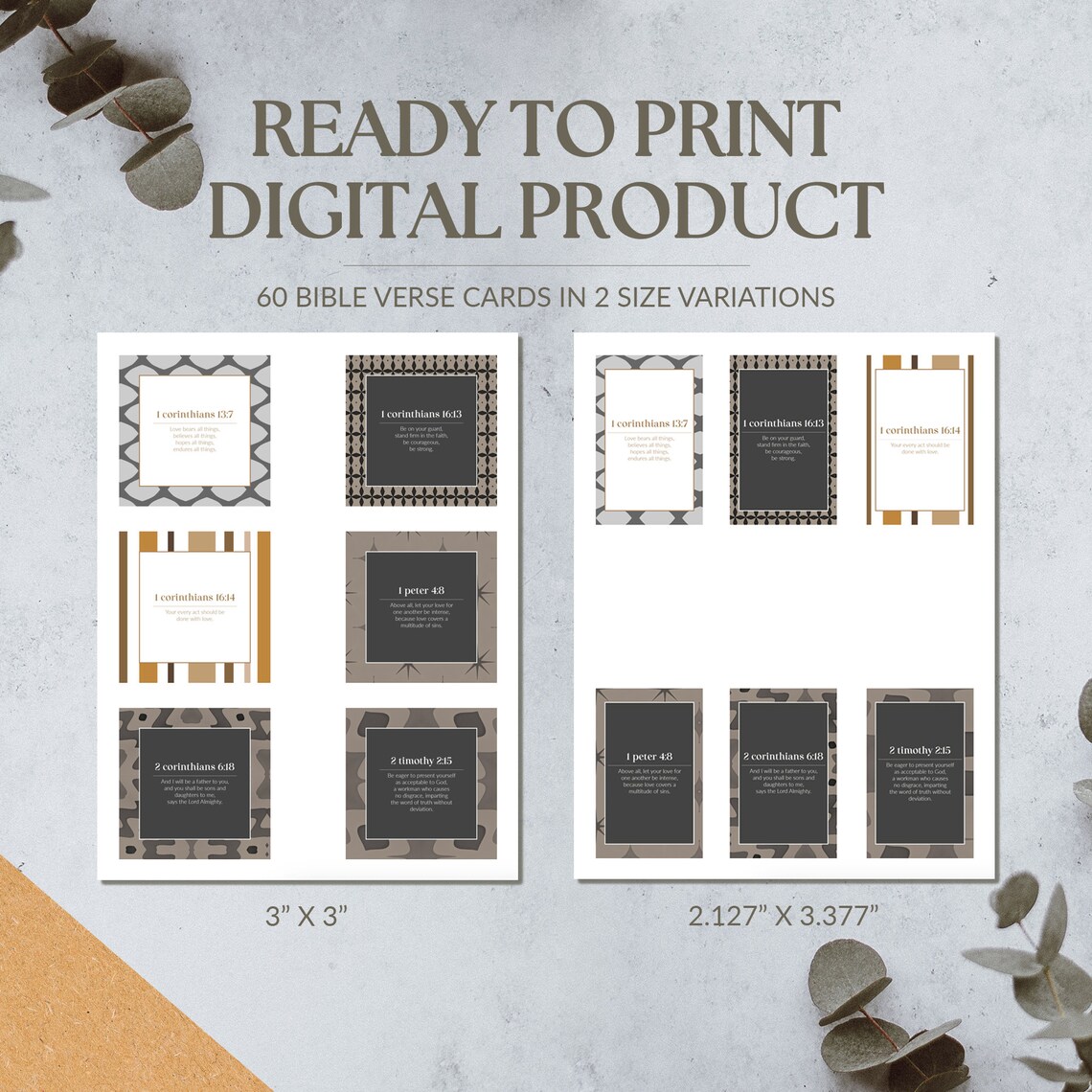 Daily Bible Verse Cards for Mom and Dad, Printable Scripture ...