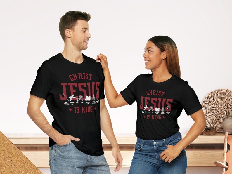Jesus Christ Shirt for Christian Men, Bible Verse Statement Tee, Gospel ...