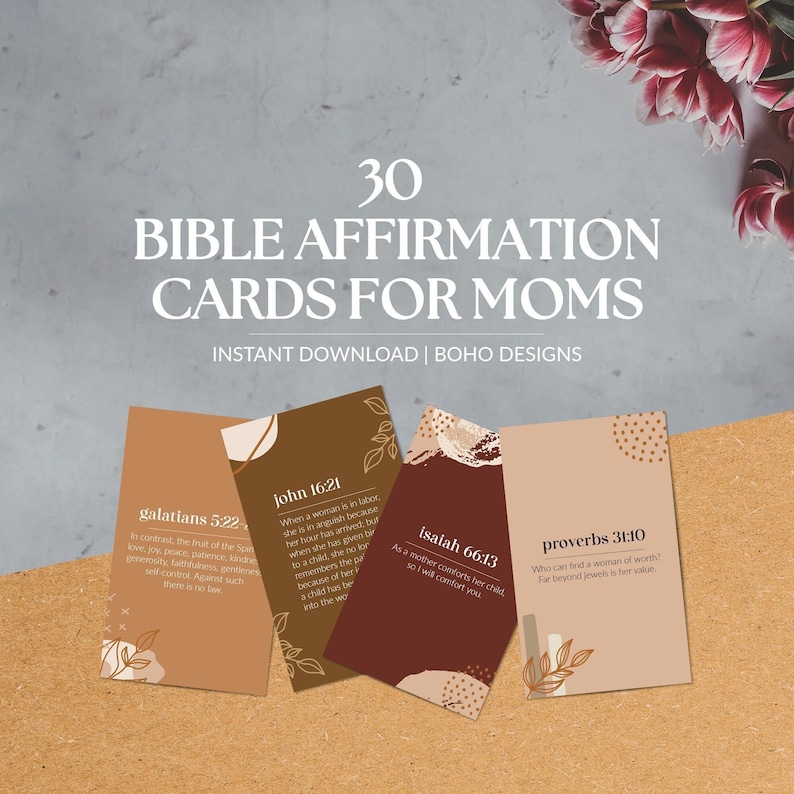 Bible Affirmations for Women, Scripture Cards Printable, Daily Bible ...