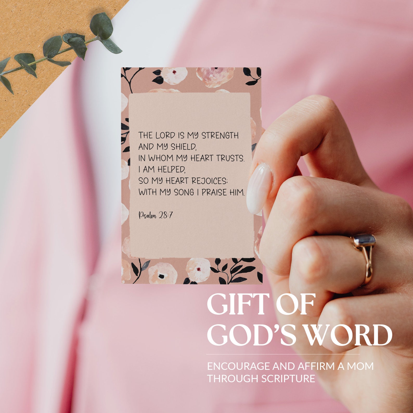 Daily Bible Verse Cards for Moms, Printable Scripture Affirmation Cards ...
