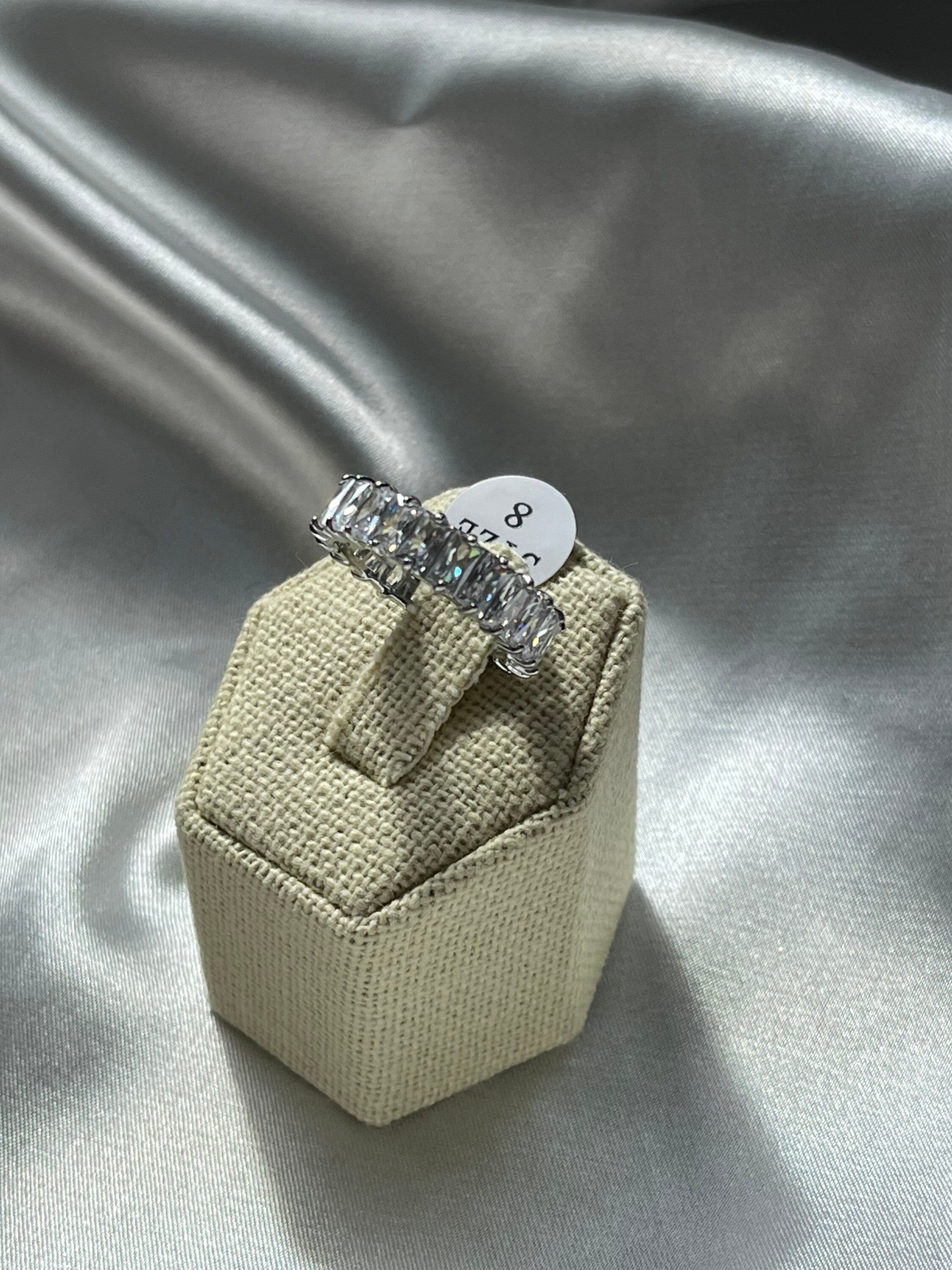 Eternity Baguette Ring, Water Resistant, 18k Gold Plated - Etsy