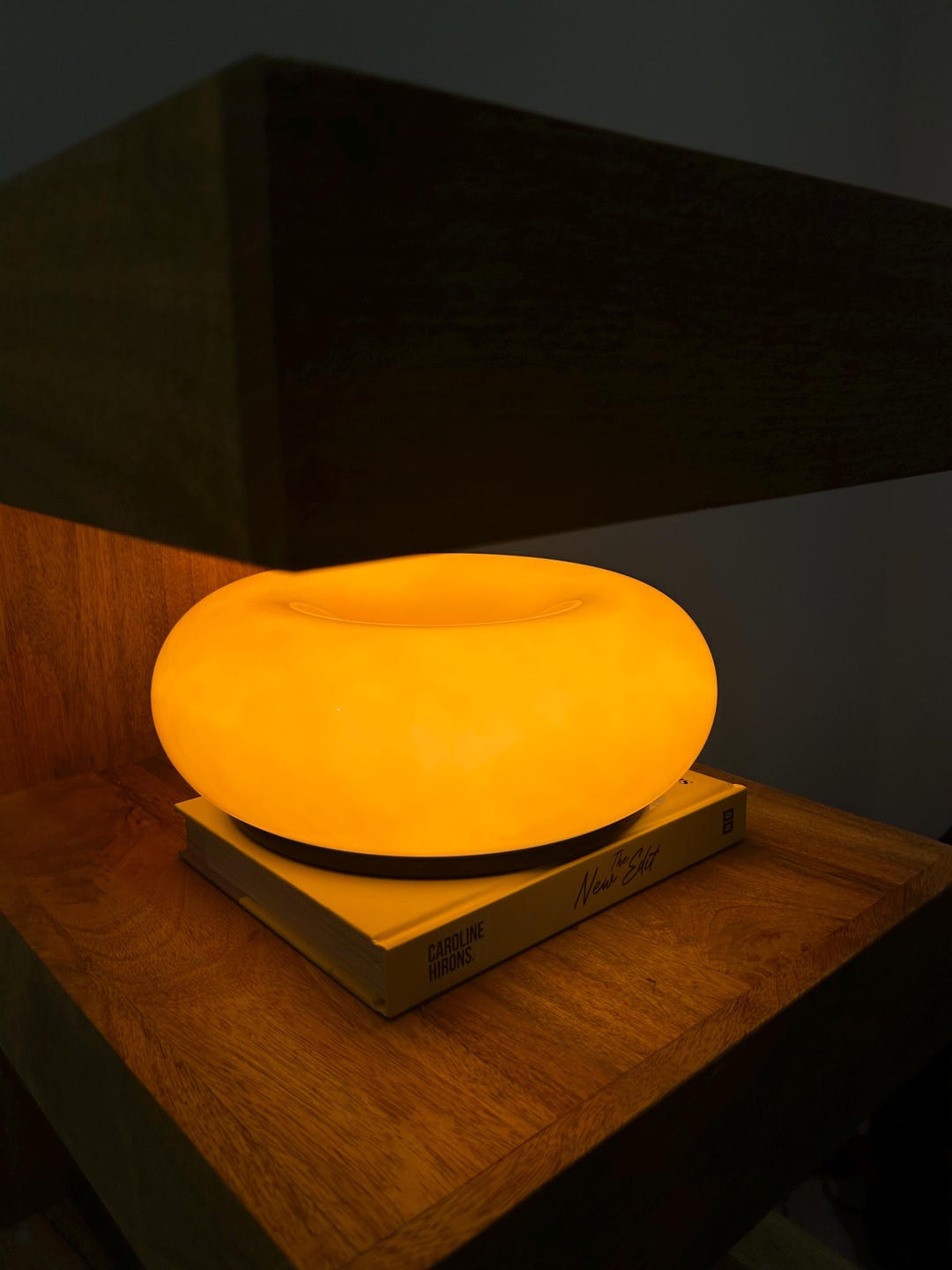 Tangerine Glass Donut Lamp | Mid-century Modern Touch Dimmable Light - Etsy