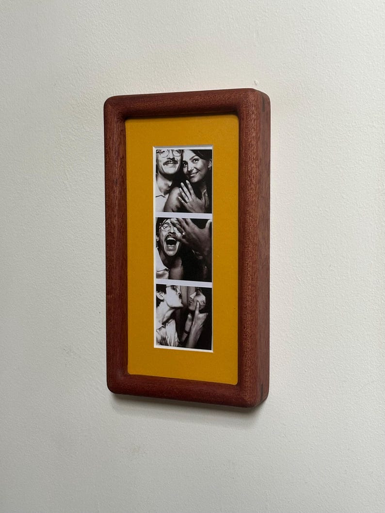 Handmade Walnut Photo Booth Frame With Colour Mount | Photo Strip Frame ...