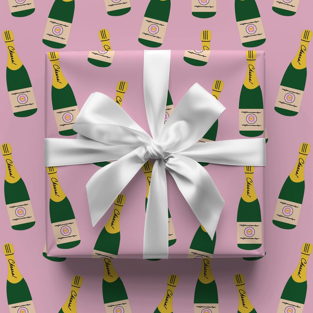 Champagne Cheers! Wrapping Paper - Etsy