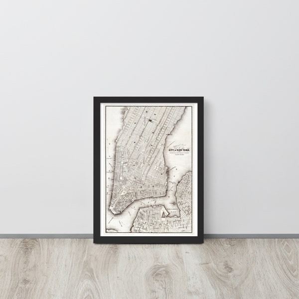 1850 Map of New York City - Etsy