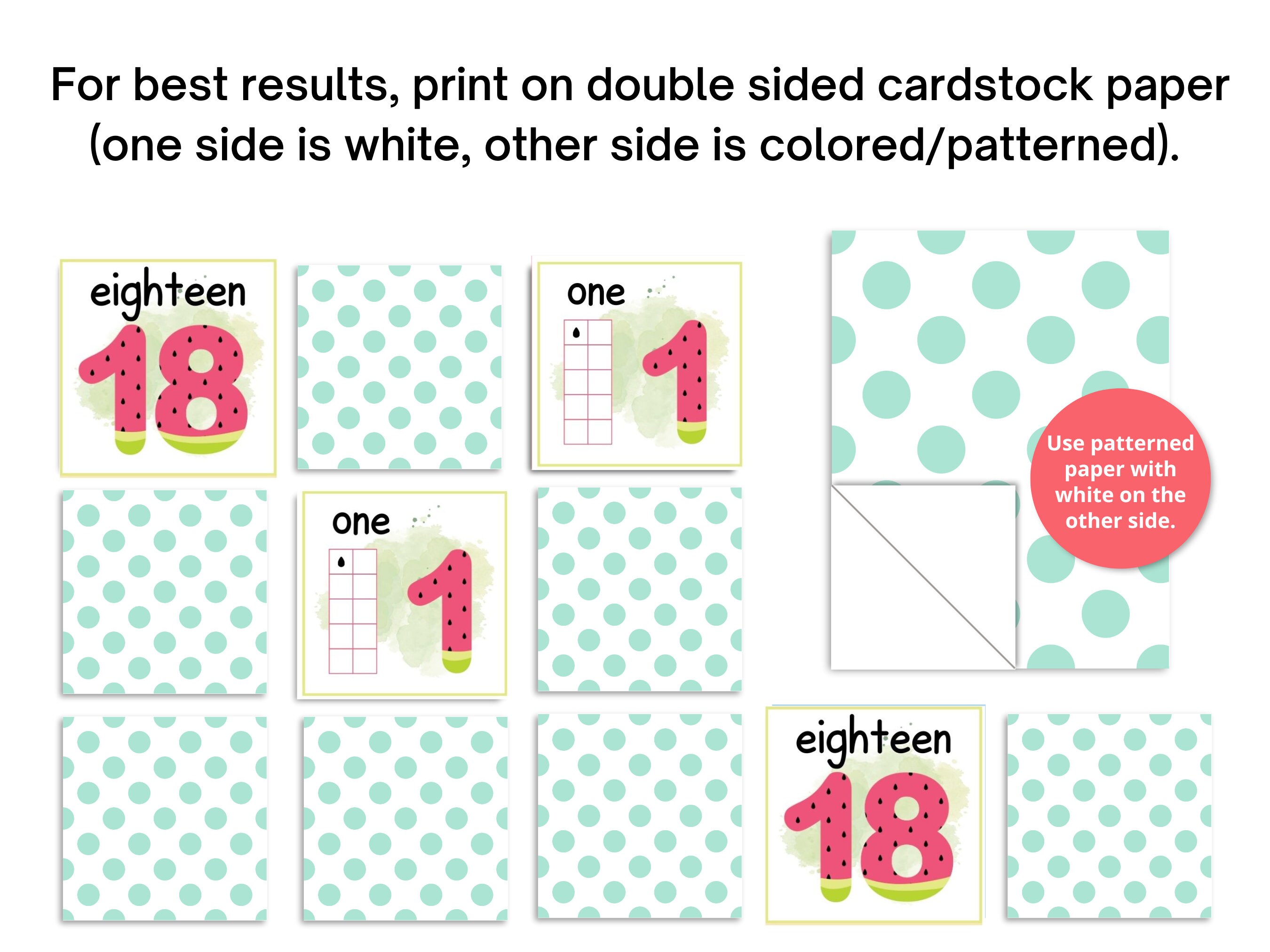 Numbers 0-20 Matching Game, Memory Games for Kids, Preschool Printable ...