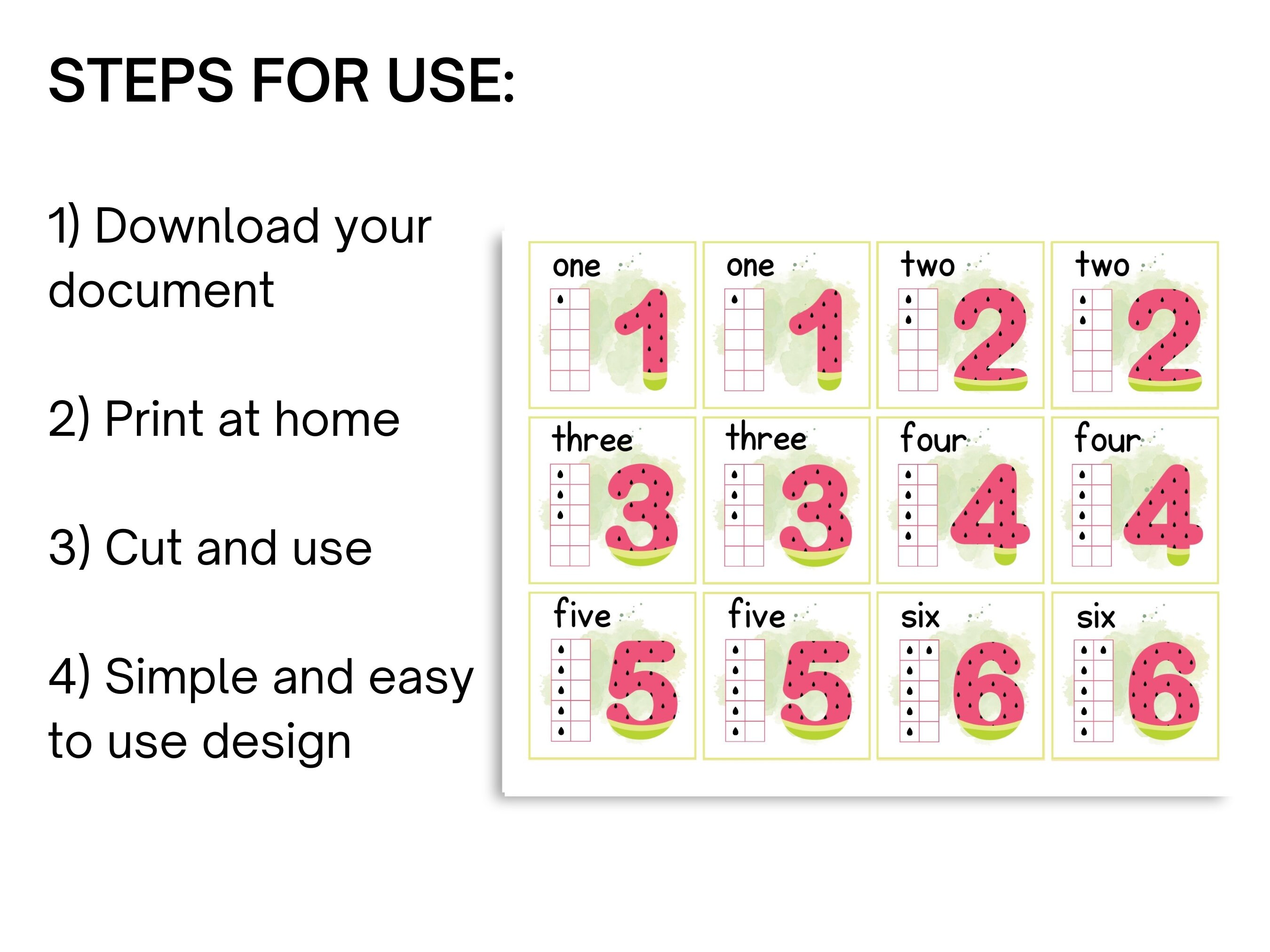 Numbers 0-20 Matching Game, Memory Games for Kids, Preschool Printable ...