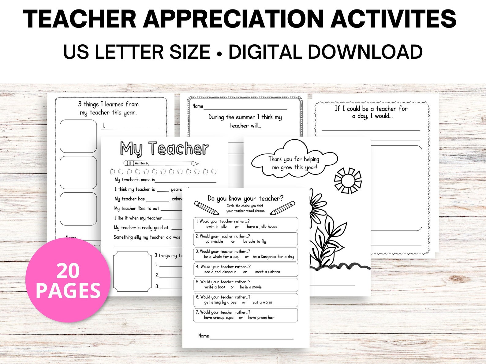 Games Theme Teacher Appreciation Week, Teacher Week, Writing Prompts ...