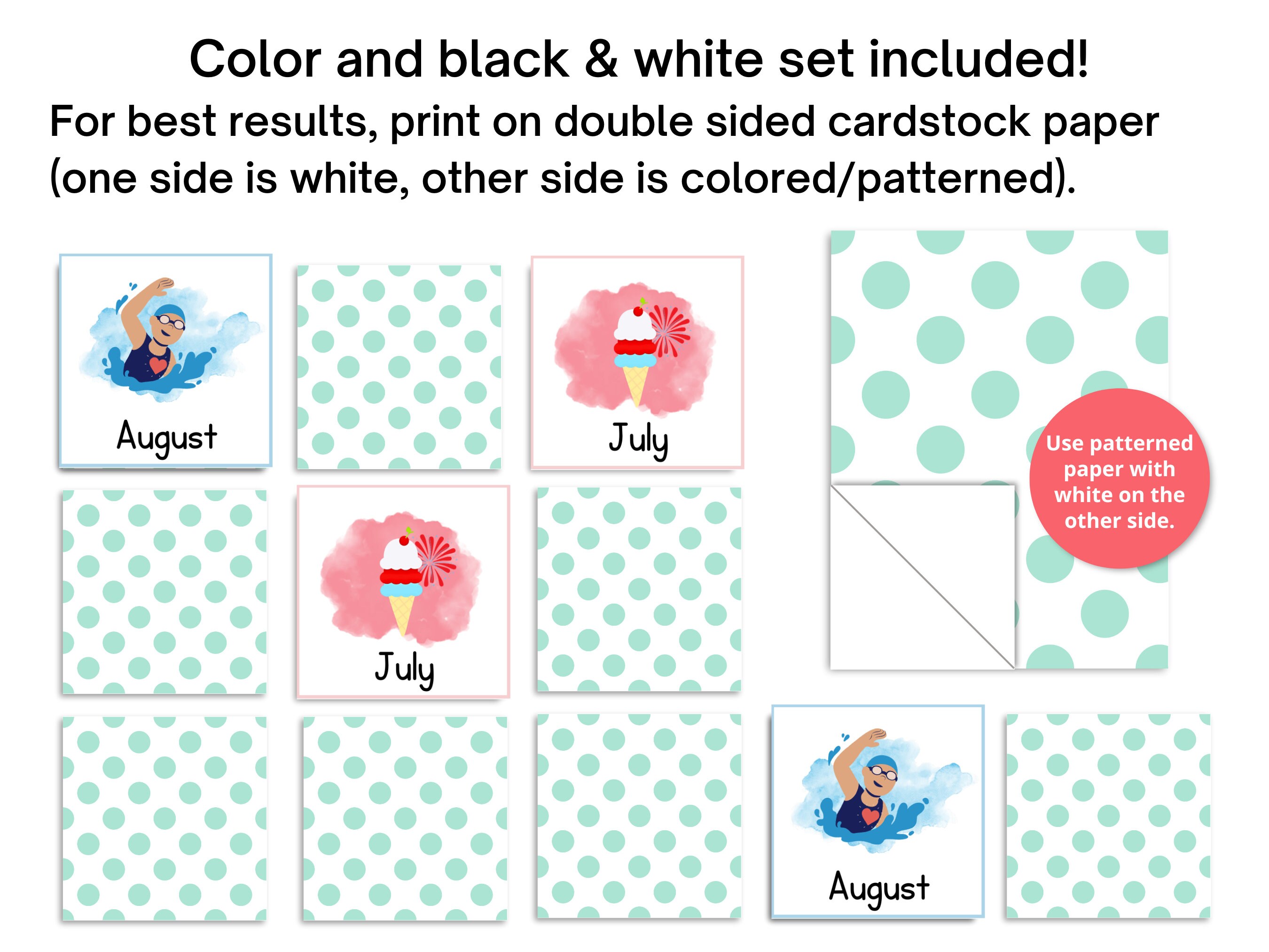 Months of the Year Matching Game, Kindergarten Activity, Homeschool ...