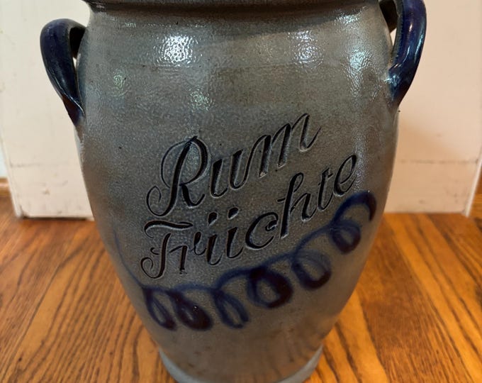 Vintage German Lidded Crock Rumtopf Salt Glazed Hand Painted - Etsy