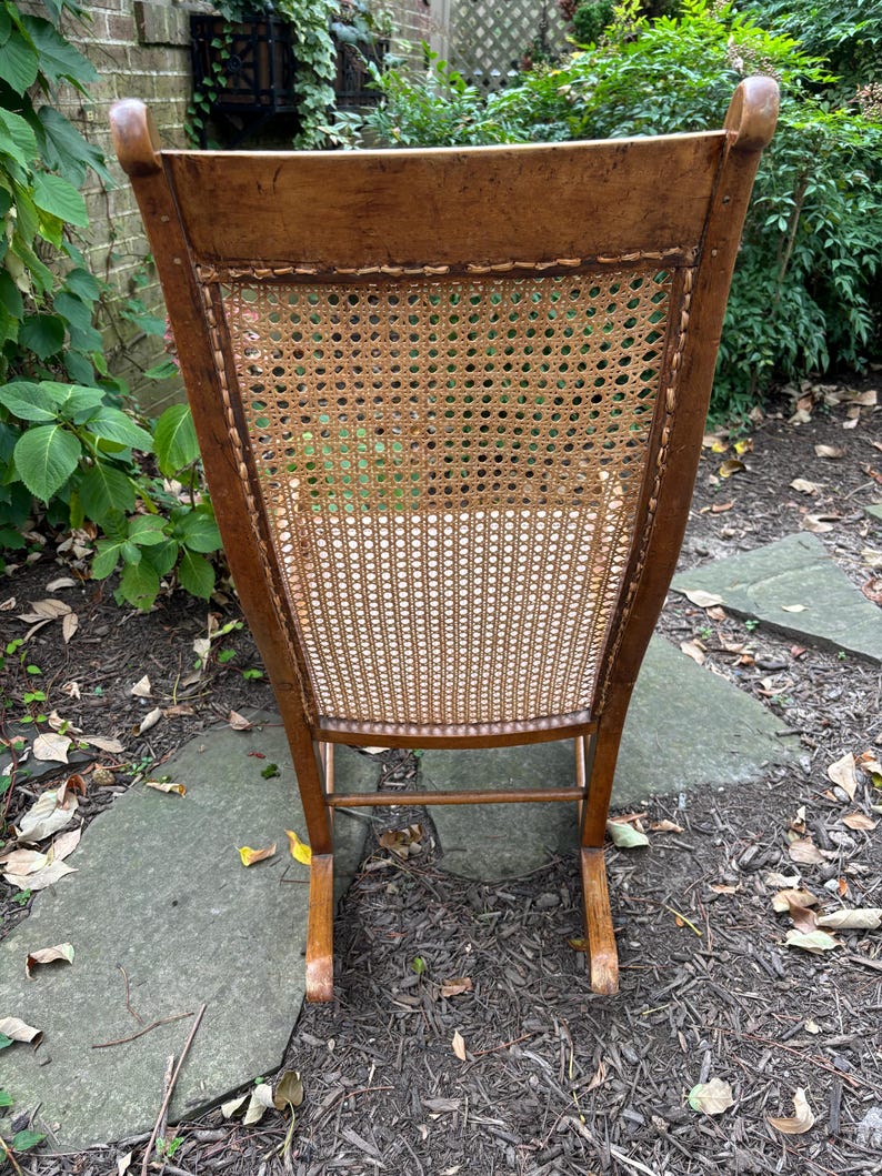 Antique Lincoln Style Maple and Caned Rocking Chair - Etsy