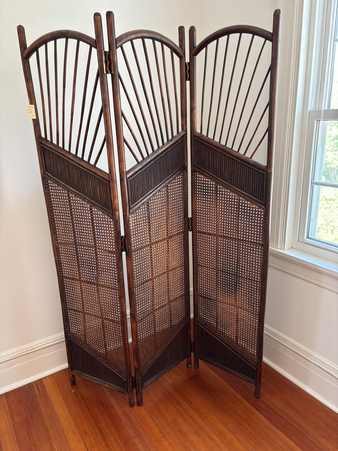Vintage Bamboo and Caned Room Divider/screen - Etsy