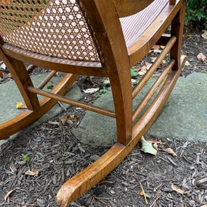 Antique Lincoln Style Maple and Caned Rocking Chair - Etsy