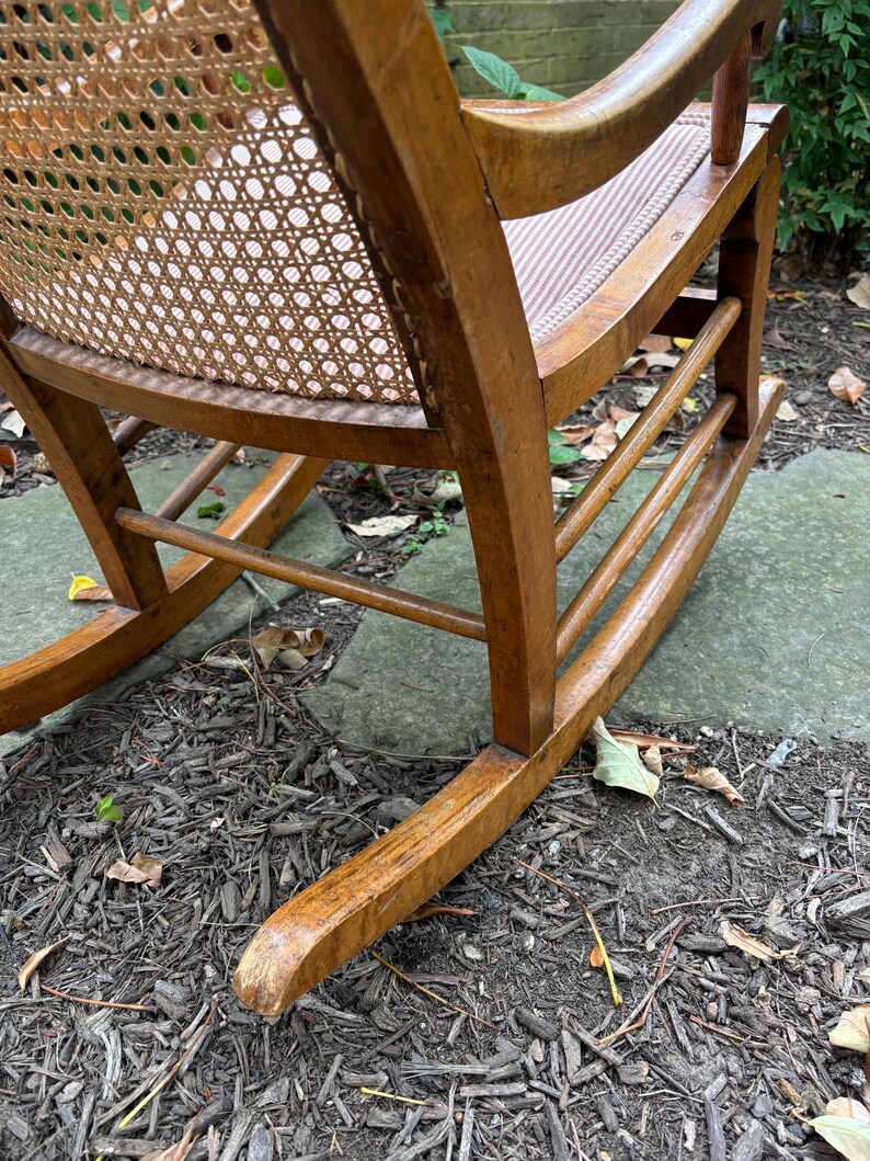 Antique Lincoln Style Maple and Caned Rocking Chair - Etsy