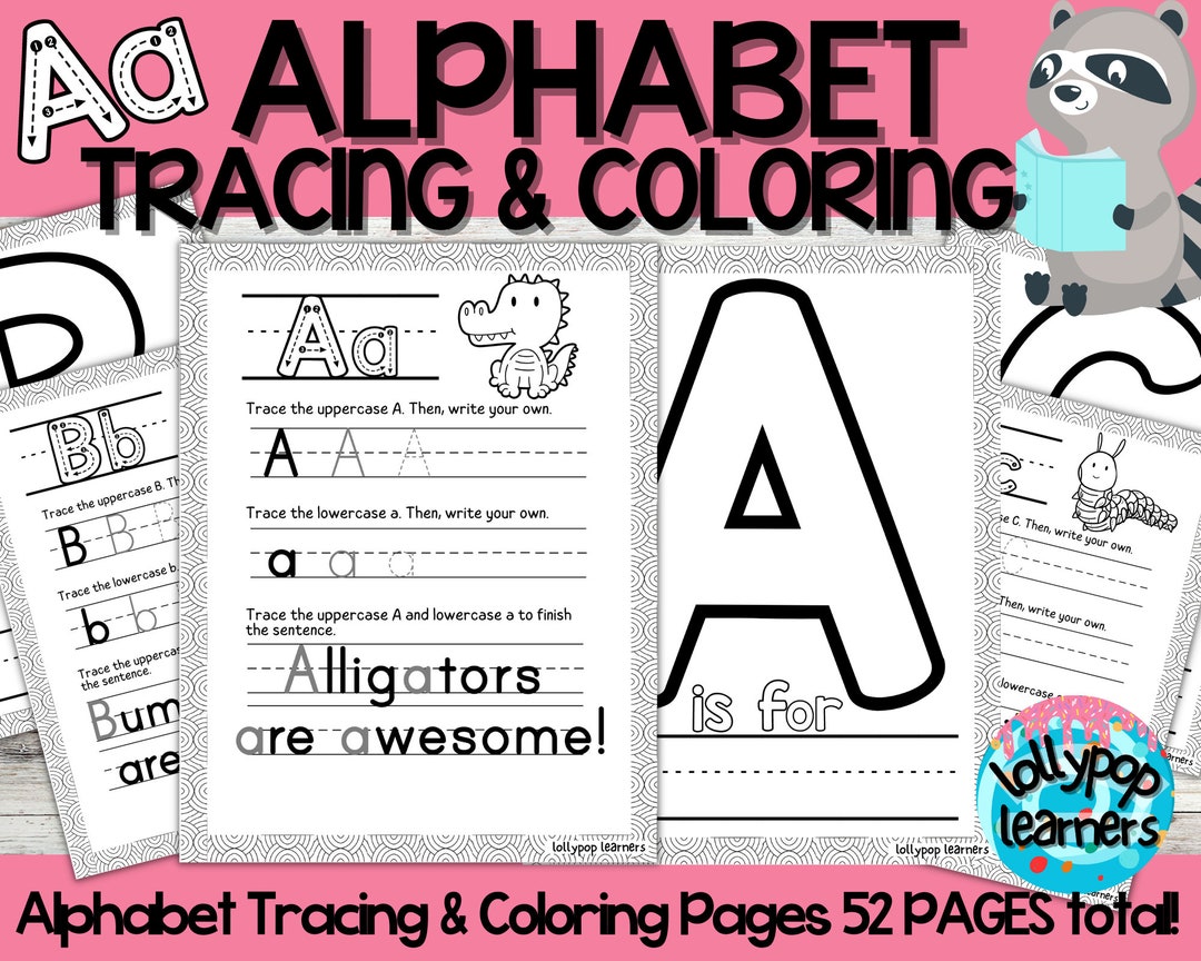 Learn How to Write Worksheets Alphabet ABC Letter Tracing & Coloring ...