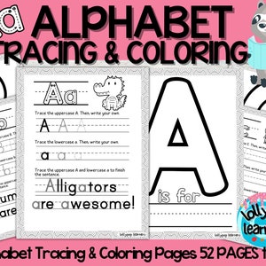 Learn How to Write Worksheets Alphabet ABC Letter Tracing & Coloring ...