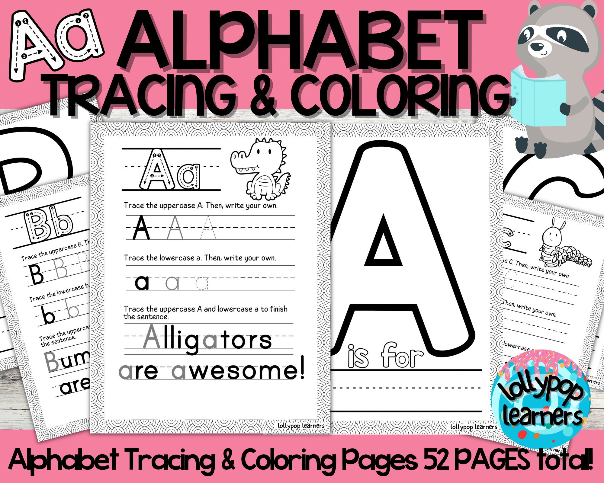 Learn How to Write Worksheets Alphabet ABC Letter Tracing & Coloring ...