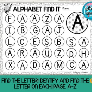 Find the Letter Alphabet Game! (26 Pages!) A "dab It" Activity for ...