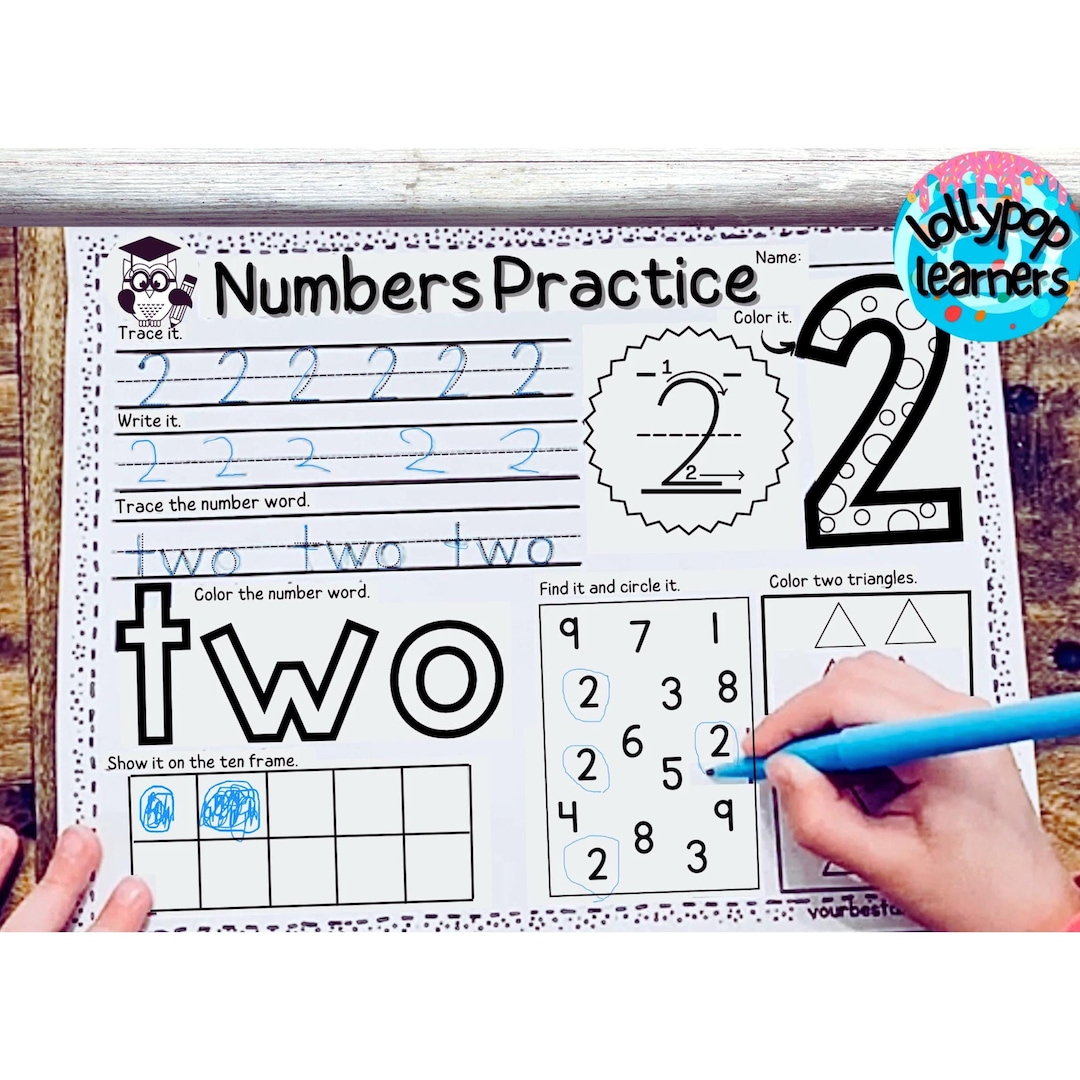 Numbers Worksheets: 20 Pages! (numbers 1-10 & 1-20) for Kindergarten ...