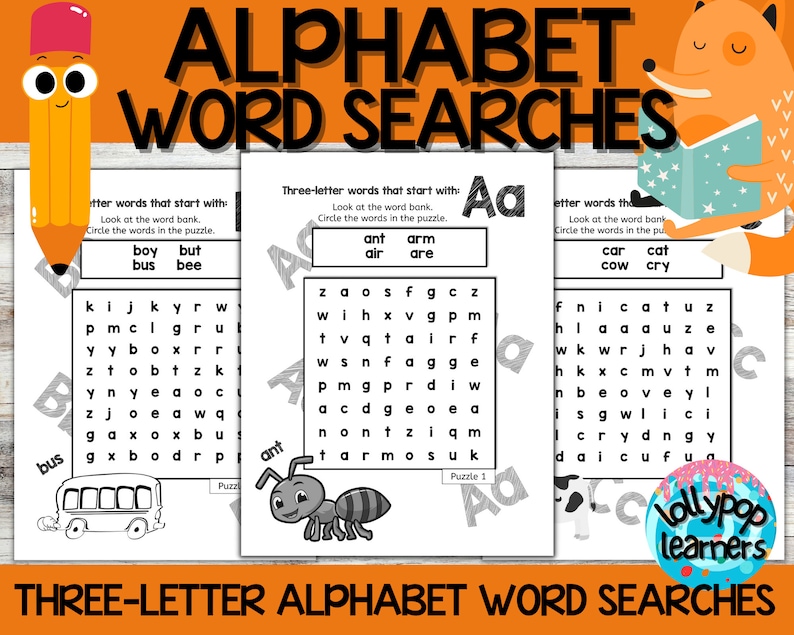 Preschool Word Search (23 Pages!) Fun Sight Words Game to Practice ...