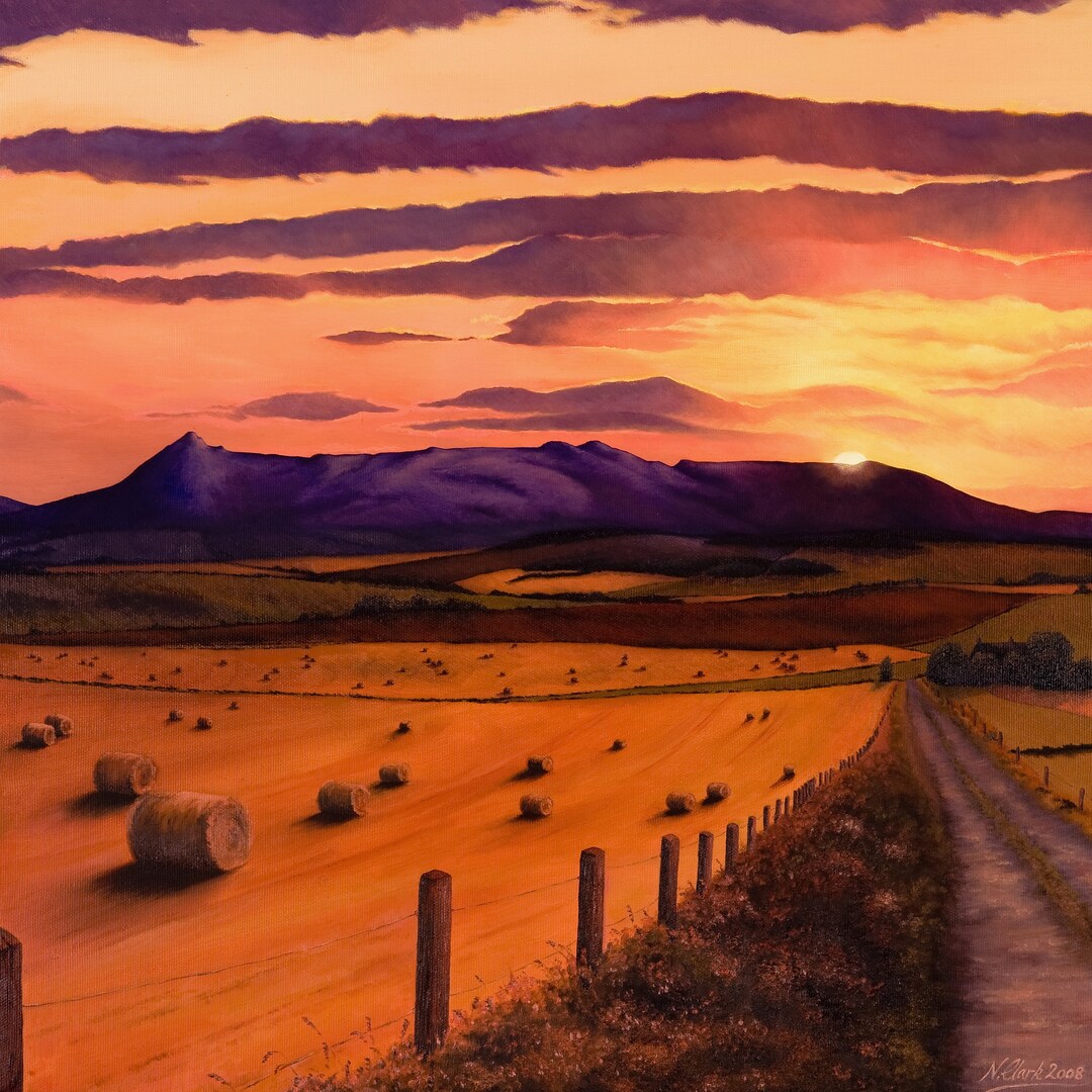 The Last Glimpse Scottish Sunset Over Bennachie Giclée Art Print - Etsy