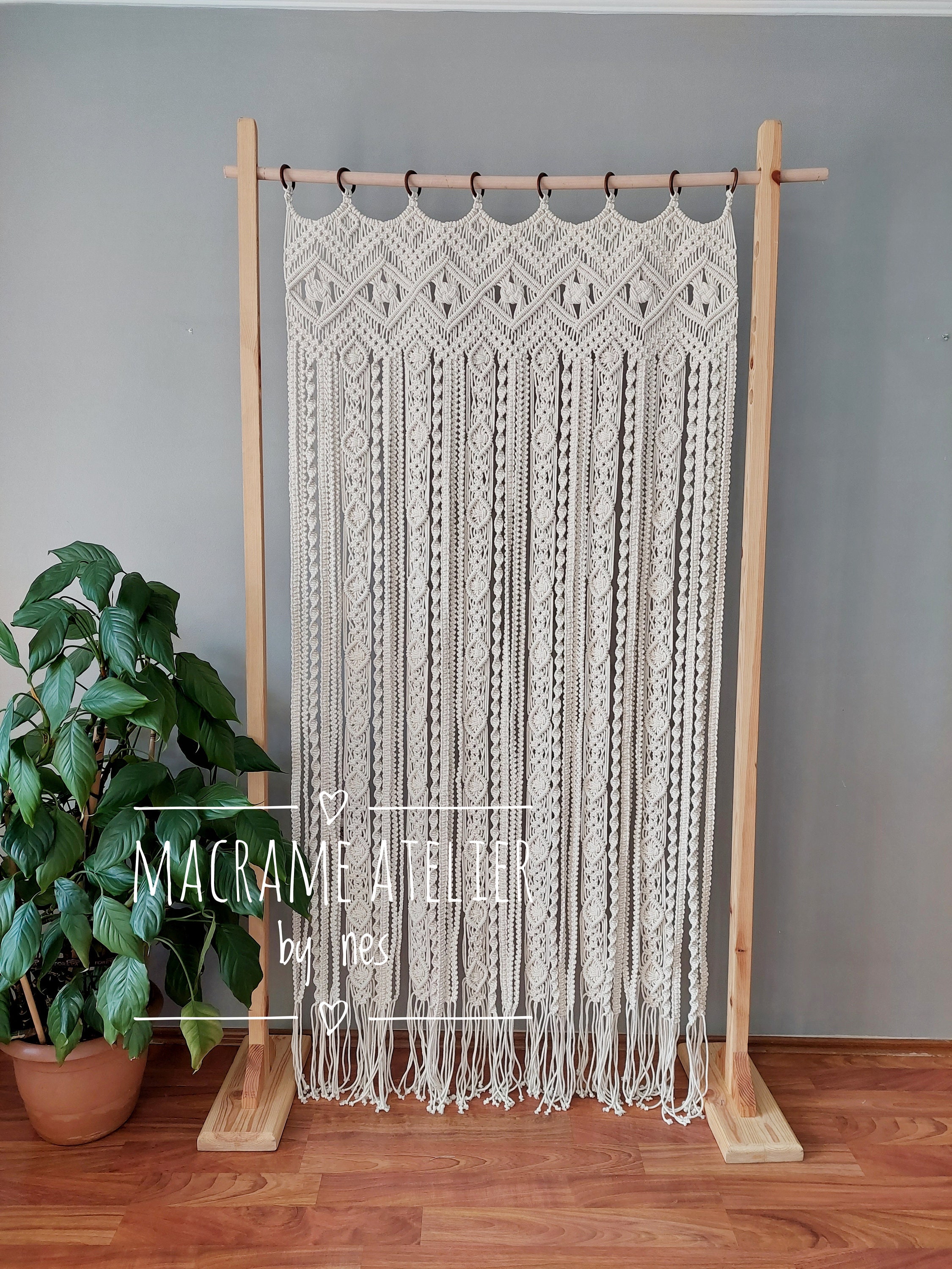 Pattern Macrame Curtain, Room Divider, Handmade, Boho Decor - Etsy