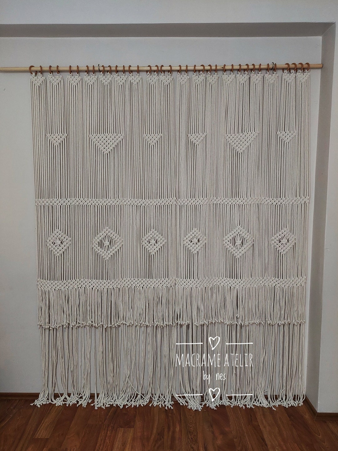 Macrame Curtain Macrame Divider for Room Macrame Curtain Boho Wall Decor Macrame Wedding ...