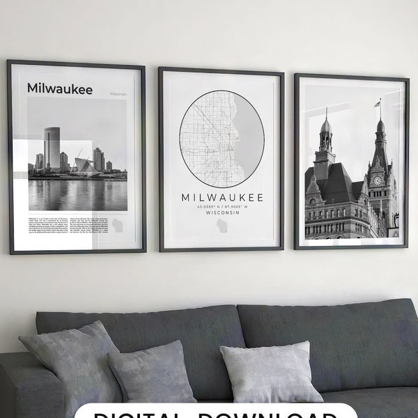 Black and White Milwaukee Prints - Etsy