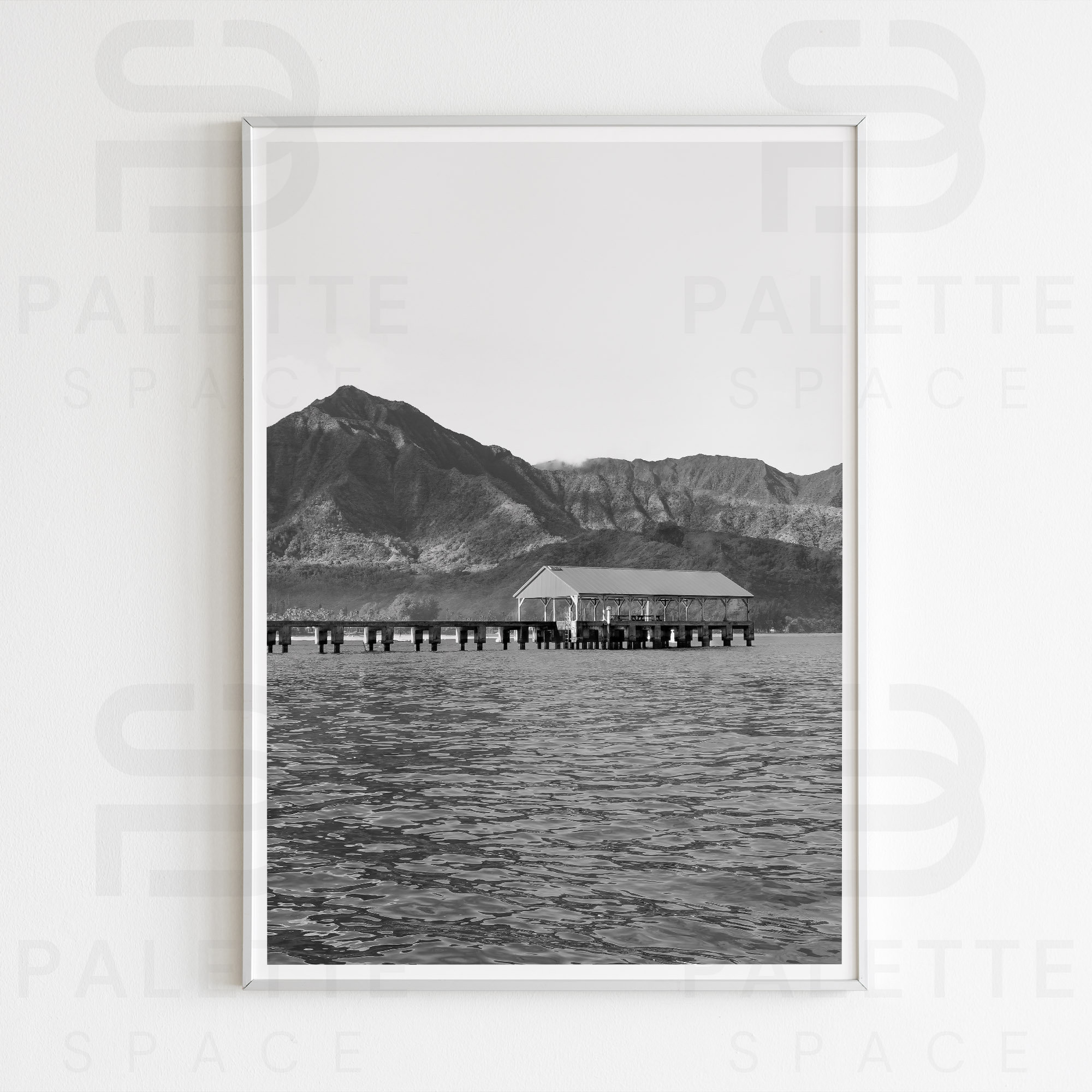 Digital Kauai Black and White Print Set of 6 Kauai Map Decor - Etsy